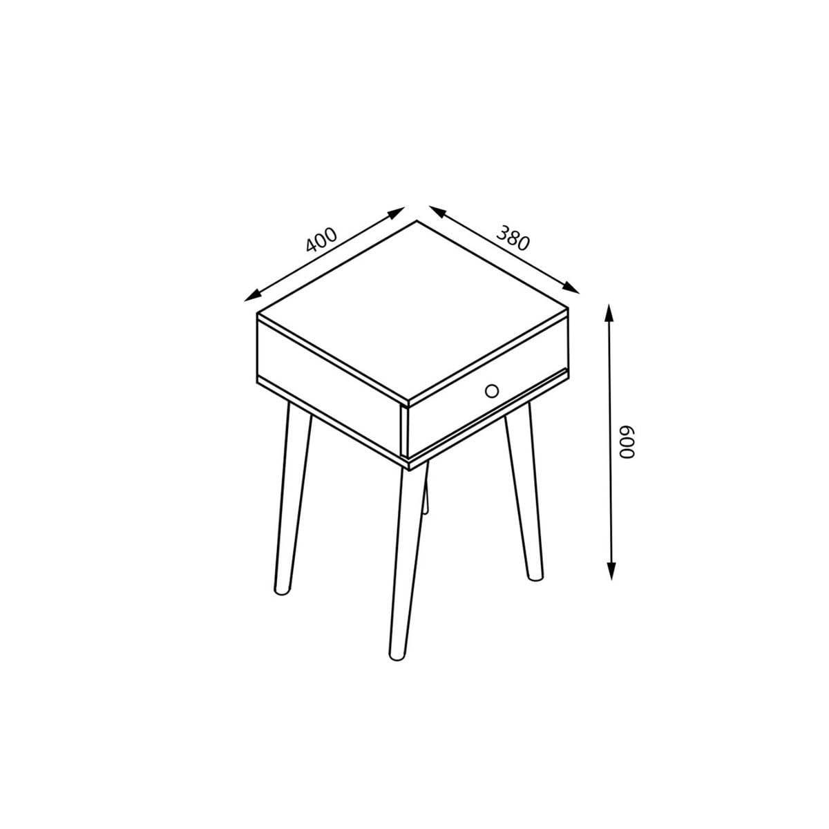 Mesa Cabeceira Casal Rt3072 C 1 Gaveta Rustico Movelbento - Carrefour