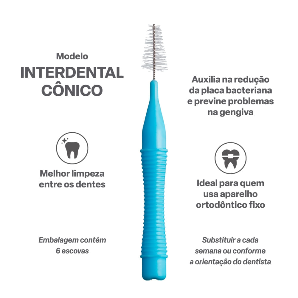 Escova Interdental Cônica 6 Unidades Clear Up Multi Saúde - Hc599 Hc599 ...