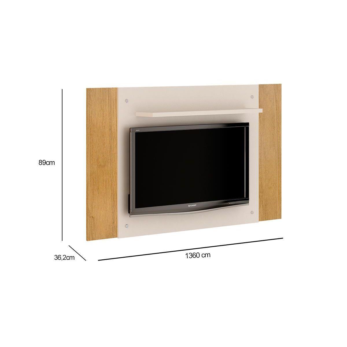Painel Para Tv America Ate 50 Polegadas Cinamomo Off White Valdemoveis ...