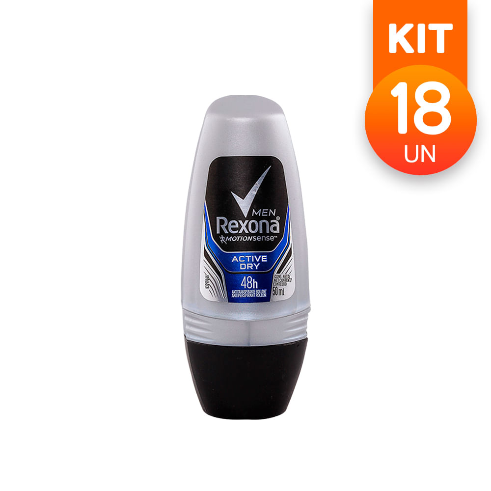 Kit Com 18 Desodorante Antitranspirante Rollon Rexona Active - Carrefour
