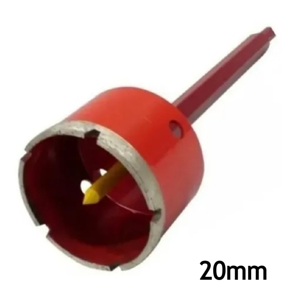 Serra Copo 20mm Diamantada C/ Haste P/ Perfurar Porcelanato - Carrefour