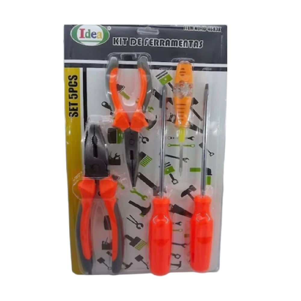 Kit Ferramentas 1 Alicate Normal + 1 Alicate Bico + 3 Chaves - Carrefour