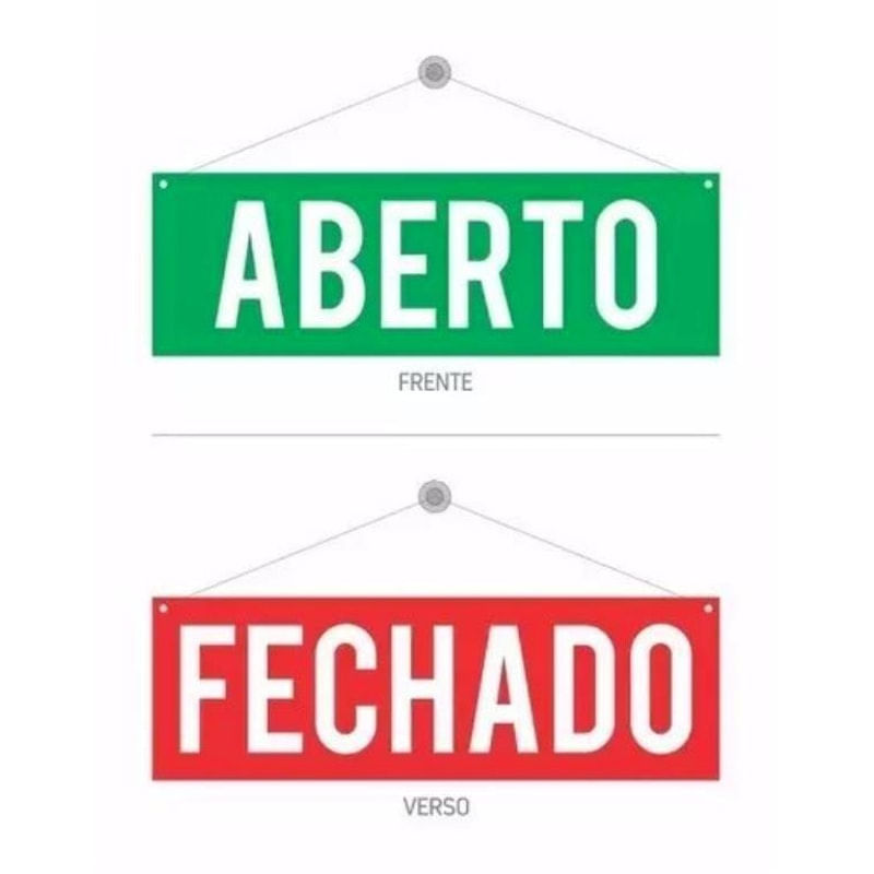 Kit 3 X Placas Aberto E Fechado - Carrefour