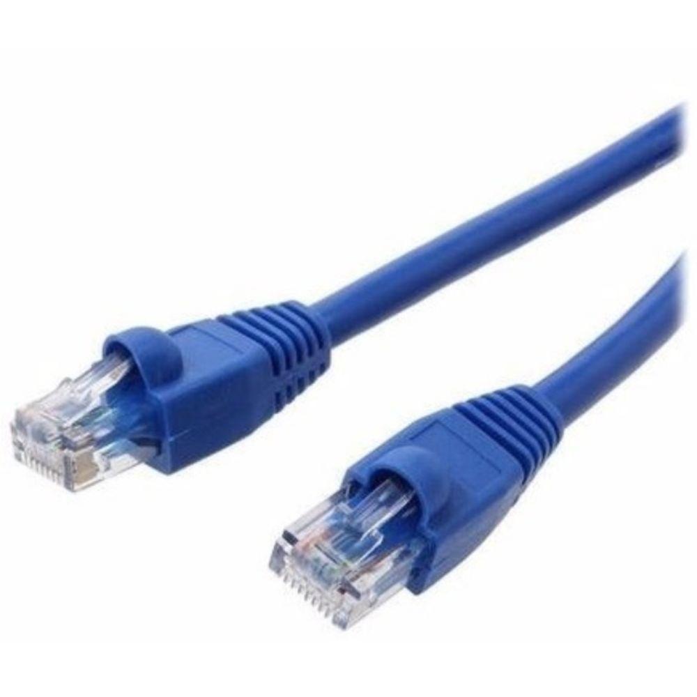 Cabo de Rede Ethernet Lan Rj45 Cat5e Azul 15 Metros Cabos já crimpados ...