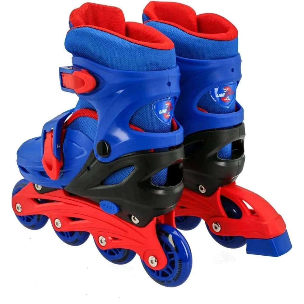 Patins Infantil Inline Ajustavel Com Kit Proteção 34-37 Azul Unitoys ...