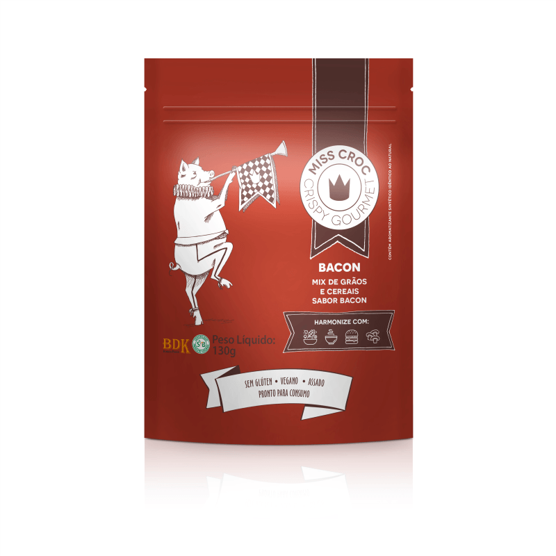 Kit 2x: Granola Crispy Bacon Sem Glúten Sachê Miss Croc 130g - Carrefour