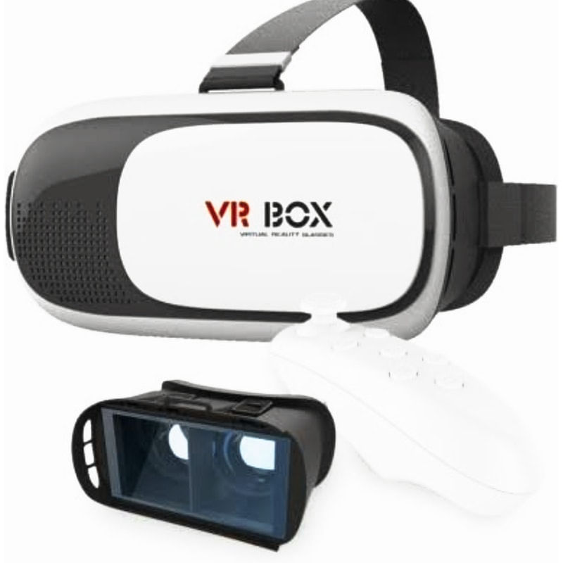Kit VR Box 2.0 Óculos 3D Controle bluetooth Fone ouvido Mdr - Carrefour