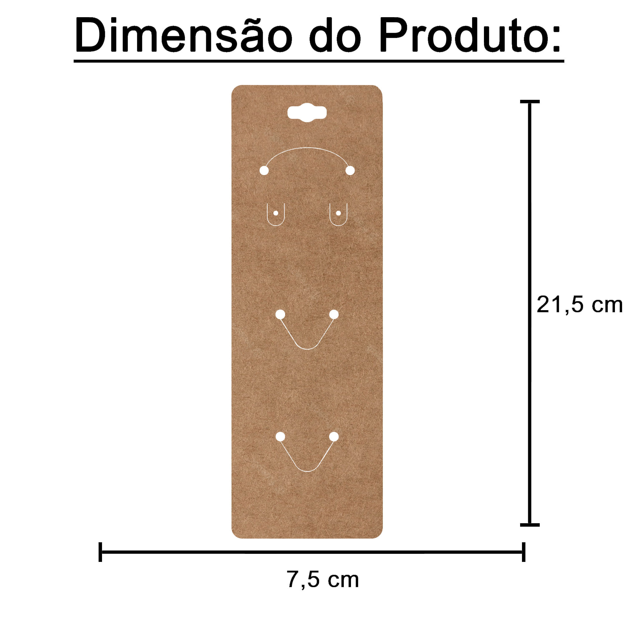 100 Cartelas Tags Para Brincos, Cordões E Colares (nº 06) Kraft - Carrefour