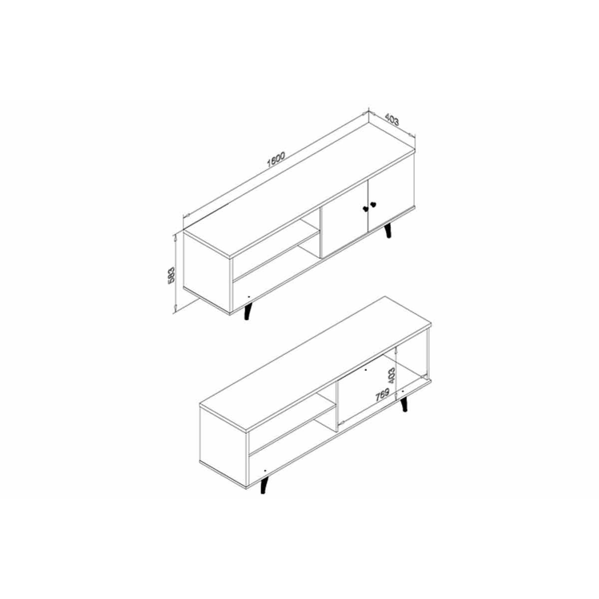Rack Para Tv Rt3108 Ate 55 Polegadas C 2 Portas Off White Rustico Movelbento - Carrefour