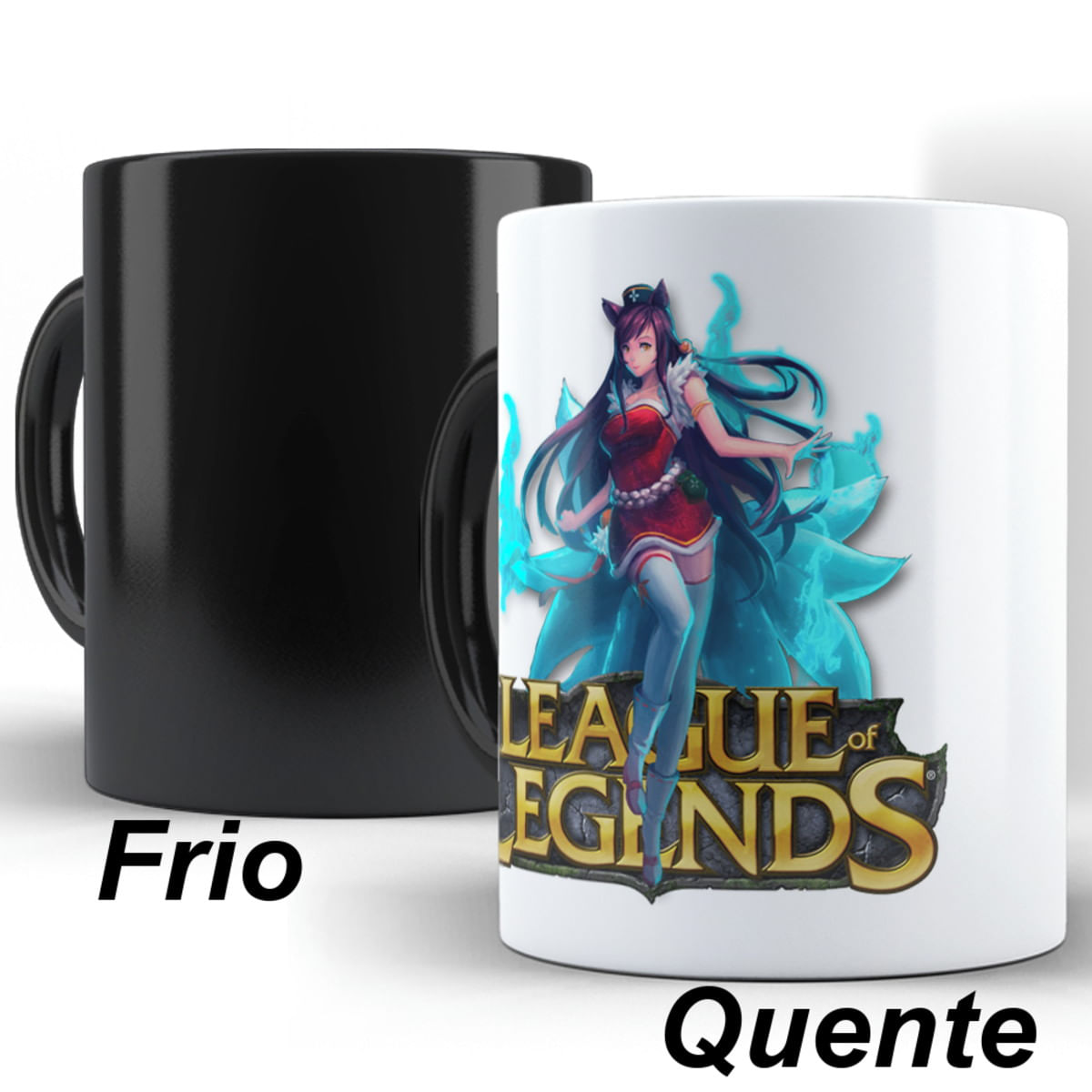A caneca Mágica é toda preta quando fria, e a estampa se revela quando a caneca esta quente ...
