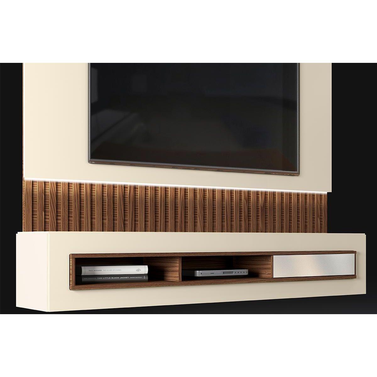 Painel P Tv Casal Belutti Ate 65 Polegadas Griz Carvalho Dj Moveis ...