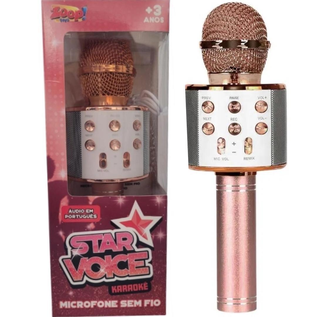 Microfone Star Voice Karaokê-rose - Carrefour