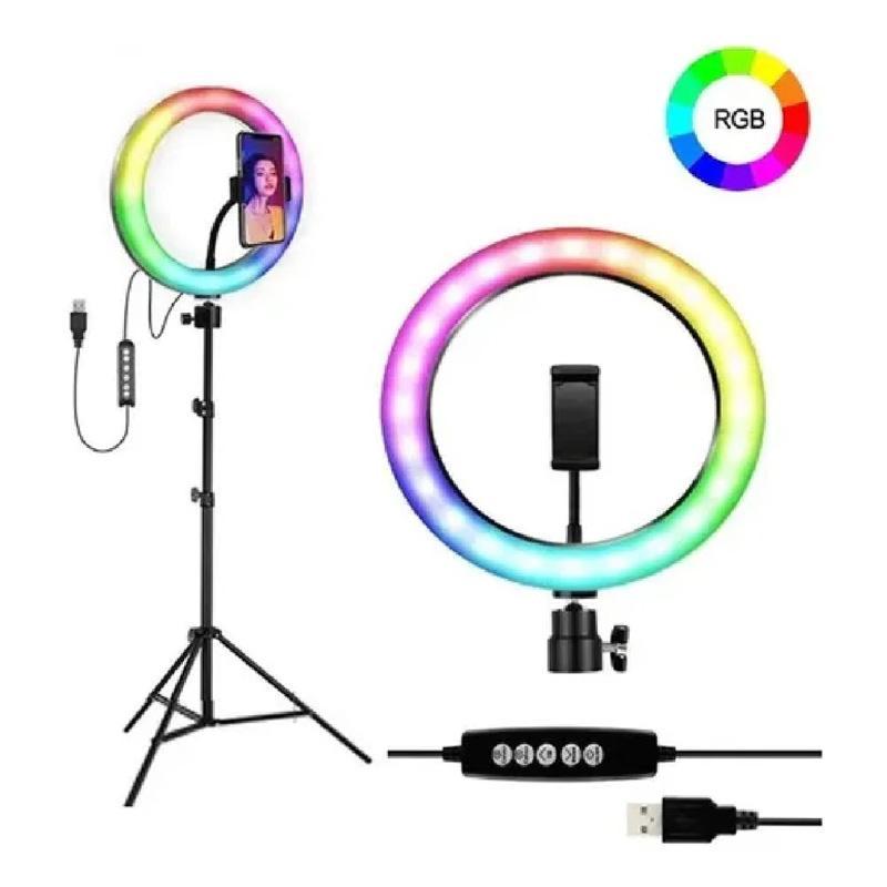 Ring Light Rgb Colorida 12 Polegadas Led 30cm + Tripé 2m - Carrefour