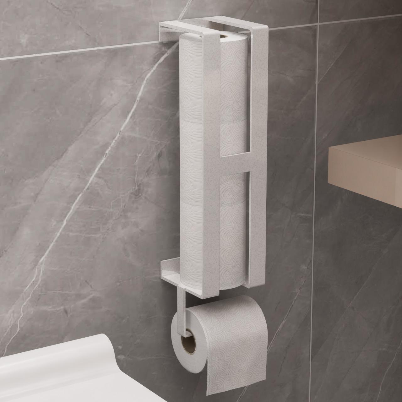 Suporte Porta Papel Higiênico Parede Papeleira Branco Brilho - Carrefour