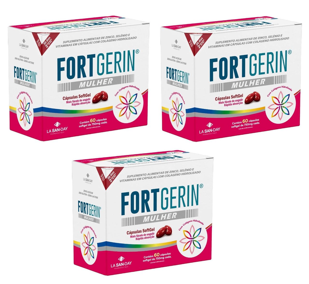 Kit 3 Caixas Fort Gerin Colágeno Mulher 60 Cápsulas - Carrefour