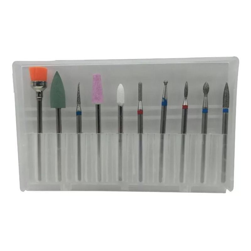 Kit 10 Lixas Brocas Profissionais Manicure Unha Gel Acrigel - Carrefour