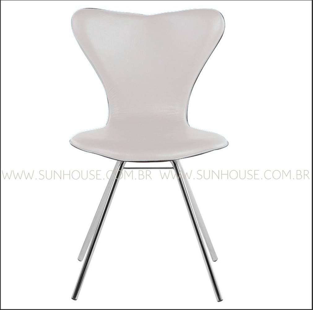 Cadeira Jacobsen Cromada Corino Branco - 12346 - Carrefour