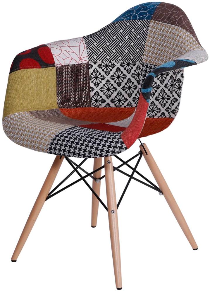 Cadeira Eames Com Braco Base Madeira Patchwork - 44819 - Carrefour