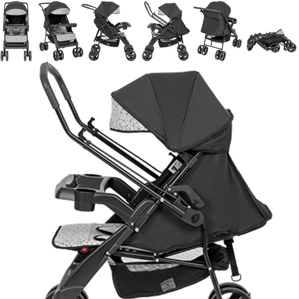 Carrinho De Bebê Joy Preto Cinza Tutti Baby - Carrefour