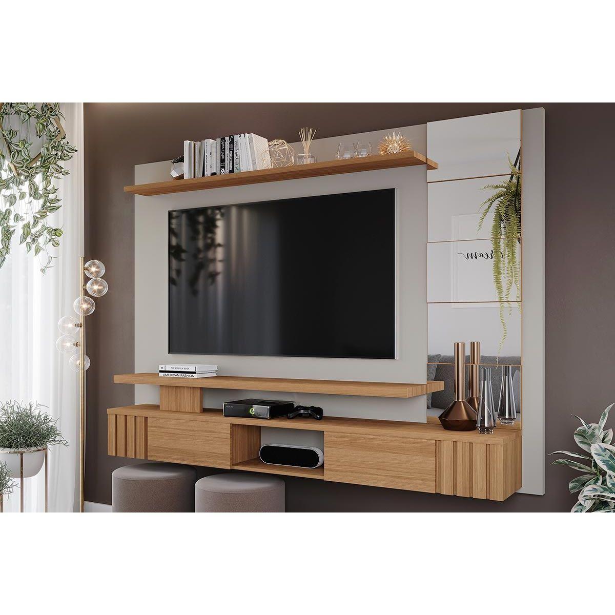 Painel Para Tv Murano Ate 65 Polegadas Off White Nature Permobili - Carrefour