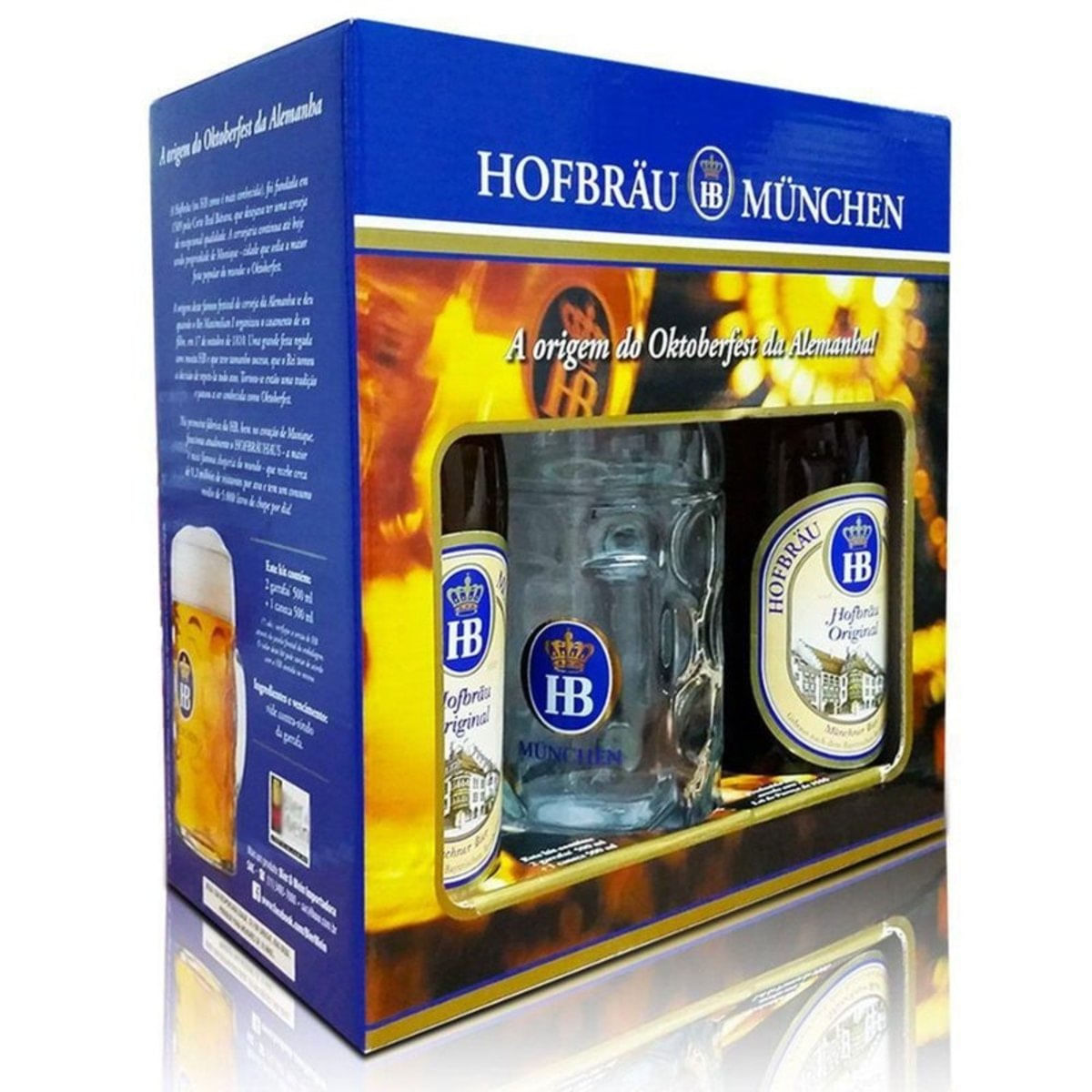Kit Cerveja Hofbräu Hb 2 Cervejas 500Ml + Caneca 500Ml - Carrefour