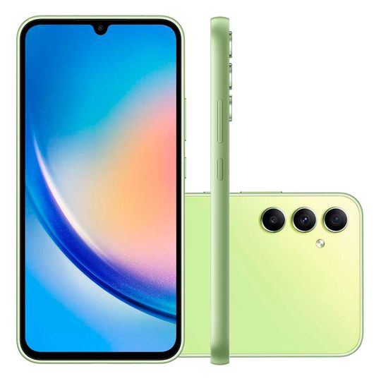 Smartphone Samsung Galaxy A34 128gb Verde Lima 5g Tela 6 6 Câmera