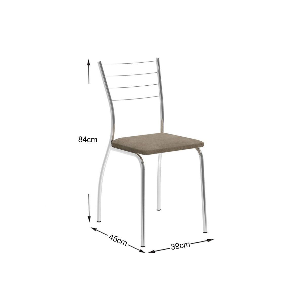 Cadeira Carraro 1700 Aço Cromada (2 Unidades) Cromad/Cacau - Carrefour