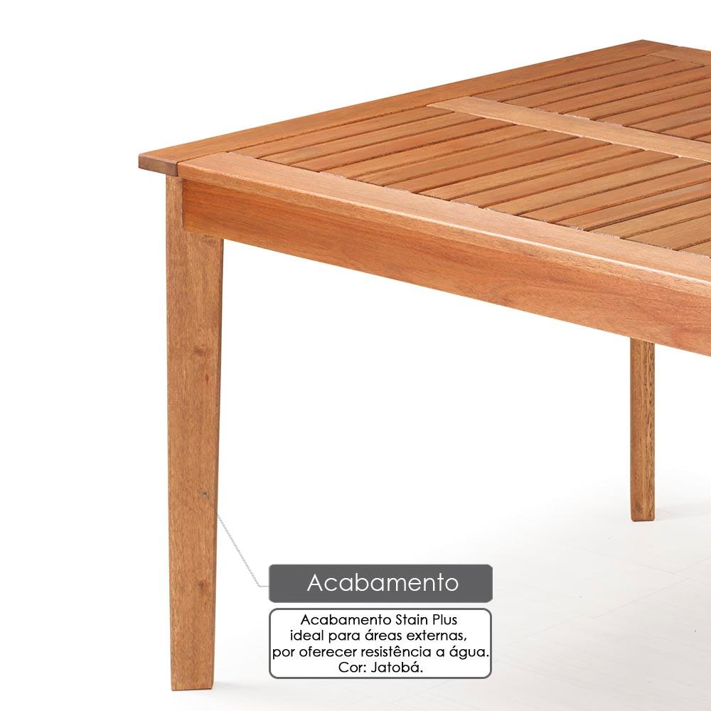 Mesa Retangular Ripada Para Áreas Externas Em Madeira Eucalipto Maior Durabilidade Jatobá ...