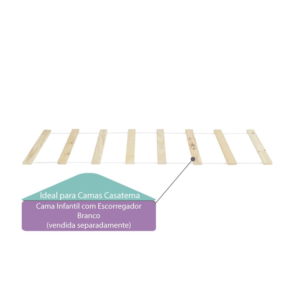 Kit Estrado Para Cama Infantil Com Escorregador Branco - Casatema - Carrefour