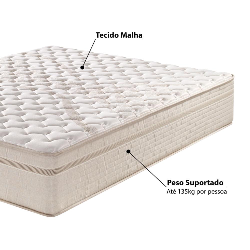 Colchão King Size High Spring Molejo Contínuo 193x203x33cm - Bege ...