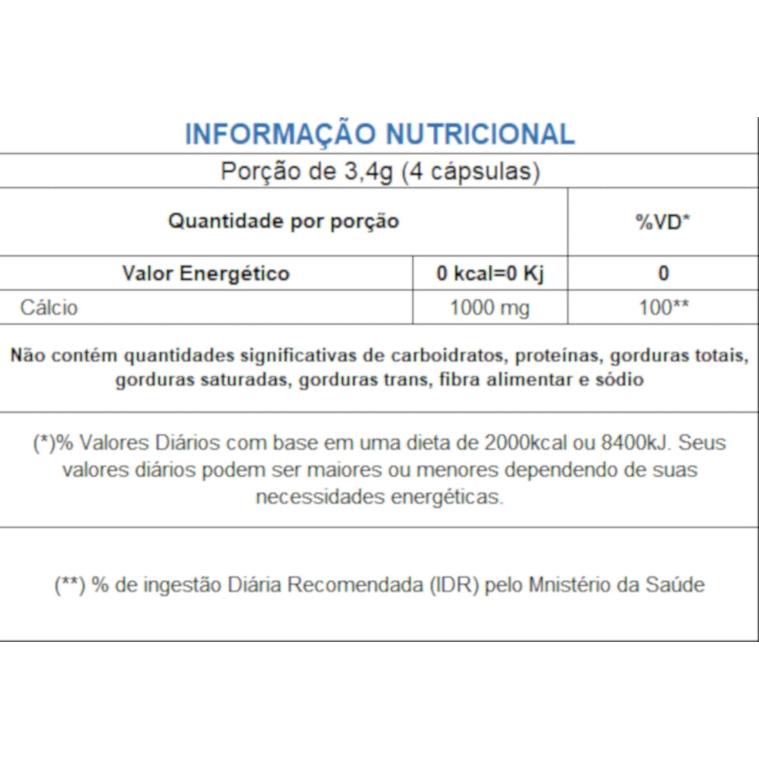 Cálcio Quelato 60 Cápsulas Kit com 5 - Carrefour