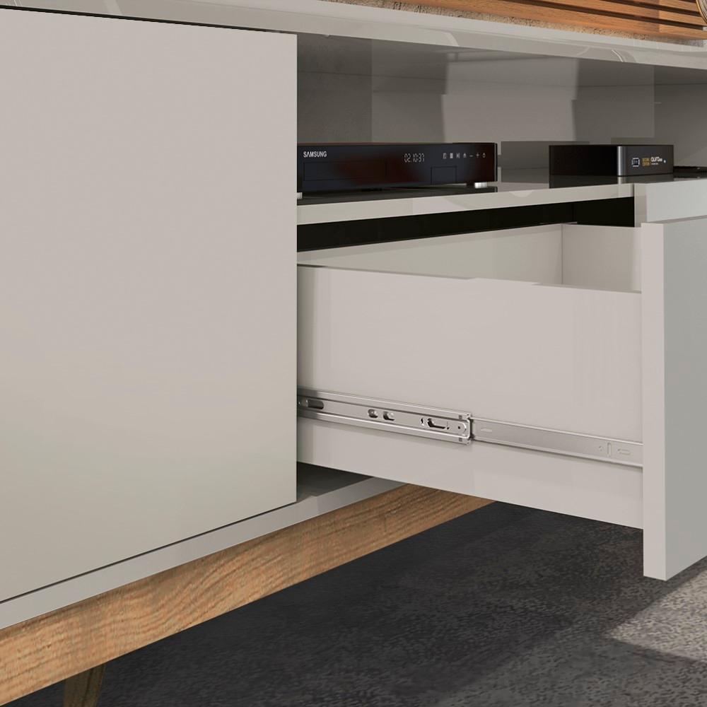 Rack Para Tv Até 75 Polegadas 2 Portas 1 Gaveta Ripado Munique 180cm ...