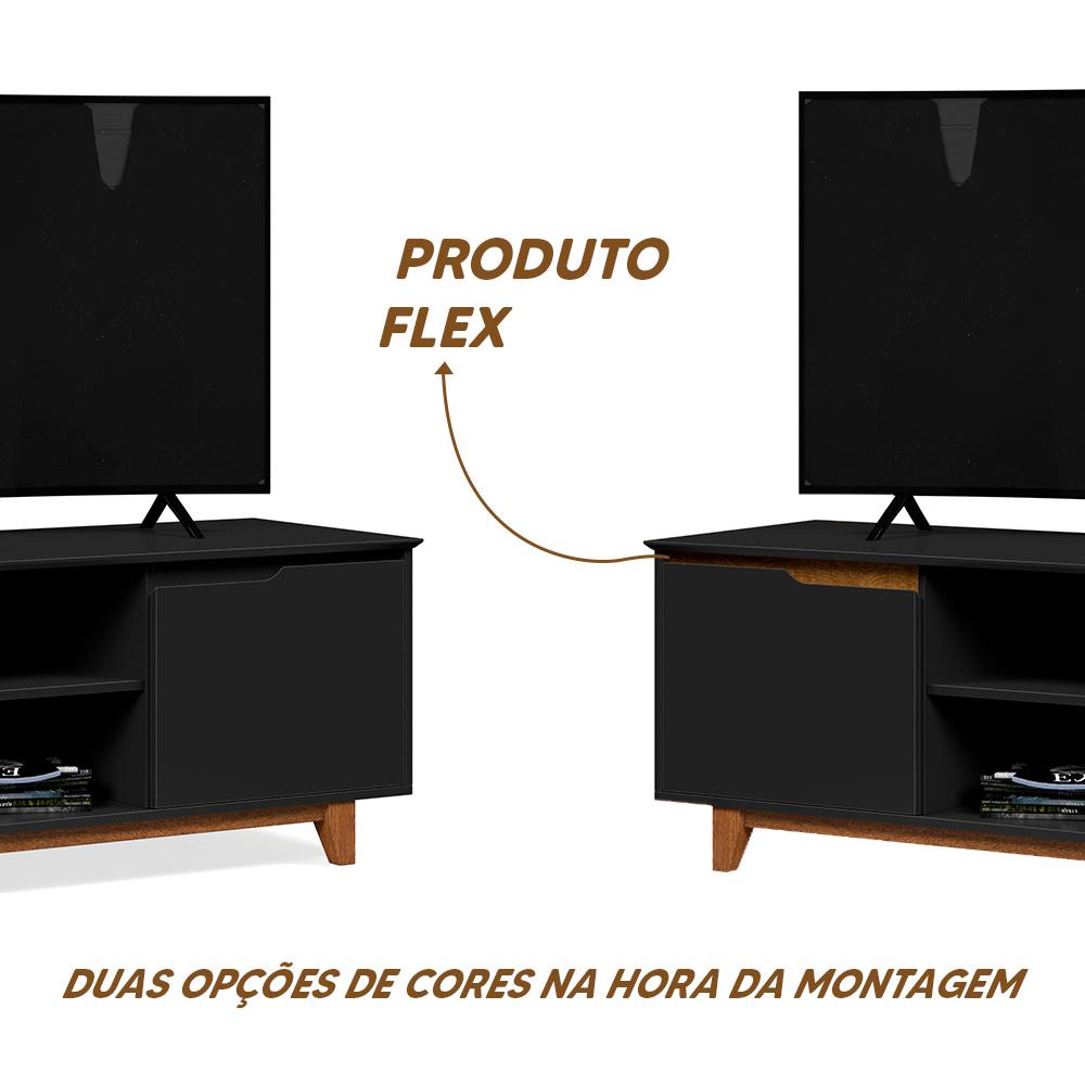 Rack Para Sala Até 55 Polegadas Preto Freijó Flex Muse Shop Jm - Carrefour