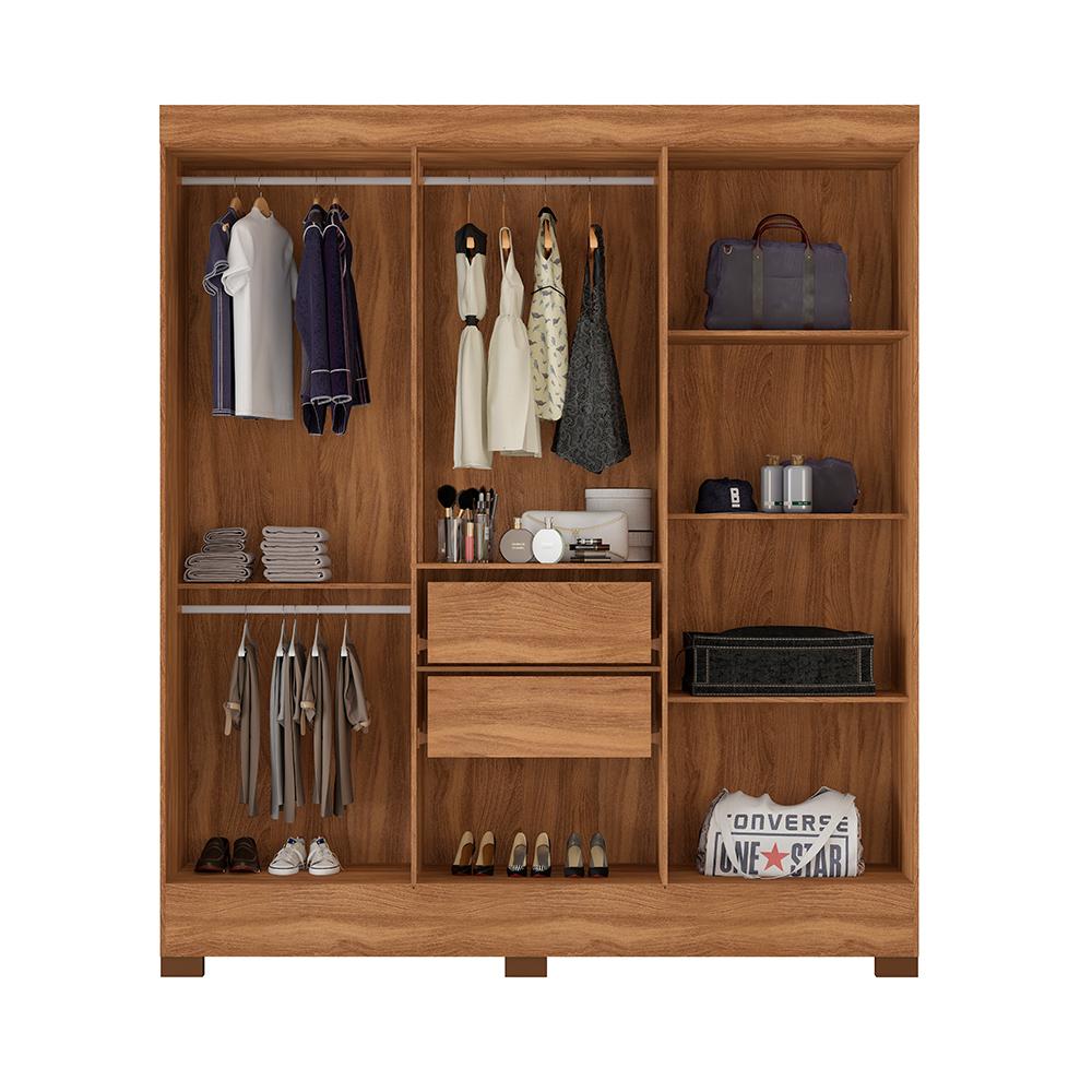 Guarda Roupa Espaçoso 6 Portas E 2 Gavetas 1.80m Amendola Touch Off ...