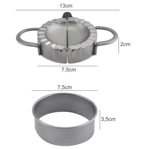 Forma E Aro Molde Mini Pastel Festa Ravioli Gyoza Aço Inox - Carrefour