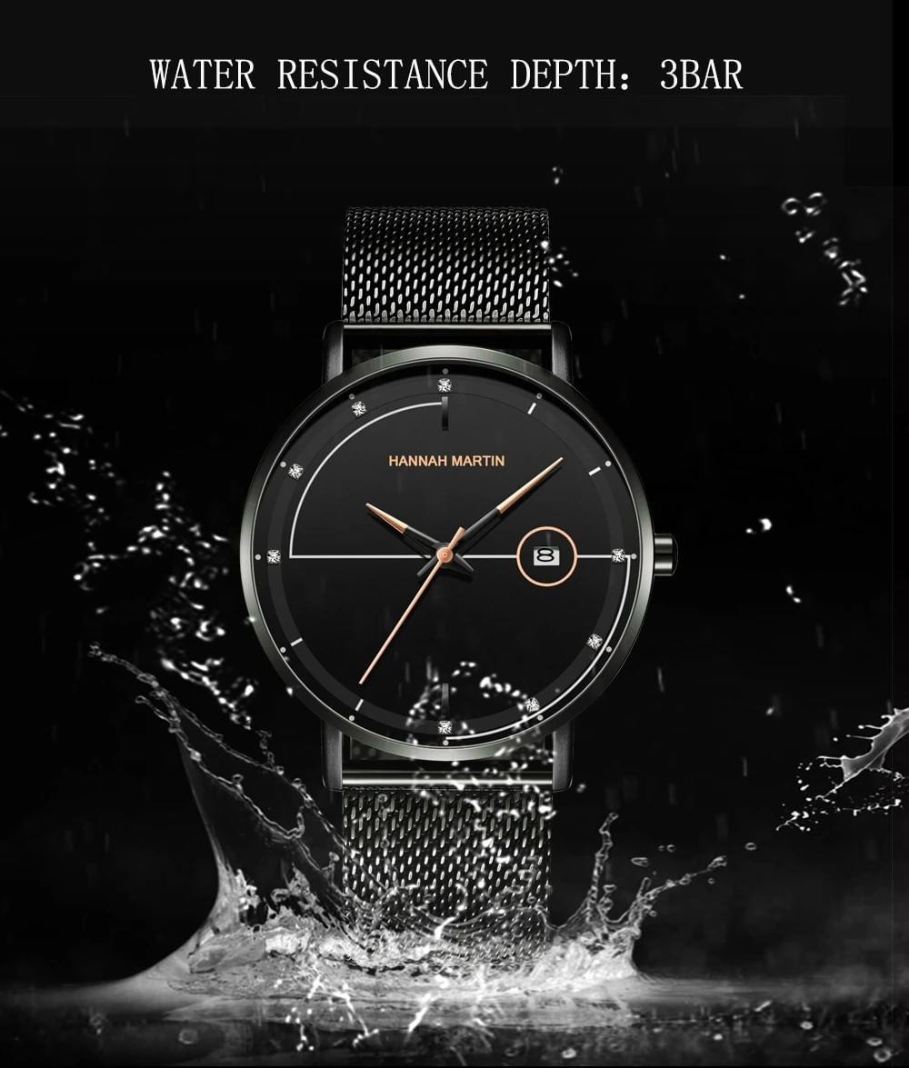 Relógio De Quartzo Masculino Va Va Voom Hm-10101 À Prova D'água Azul ...