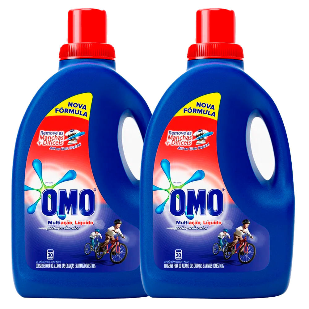 Kit Sabão Líquido Omo Multiação Poder Acelerador 3l Com 2 Unidades ...