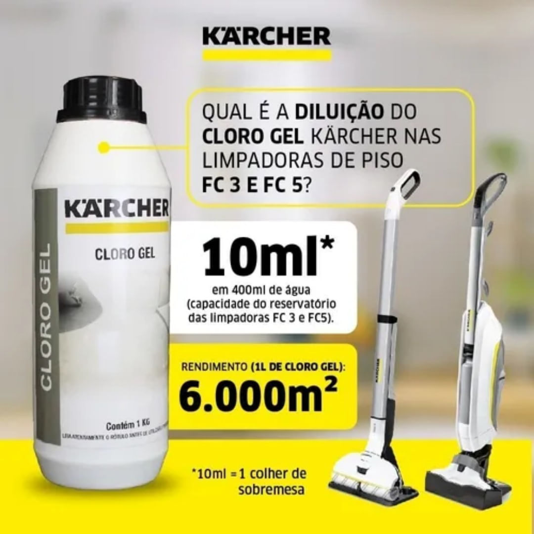 Limpador Detergente Cloro Gel Tira Limo 1 Litro Karcher - Carrefour