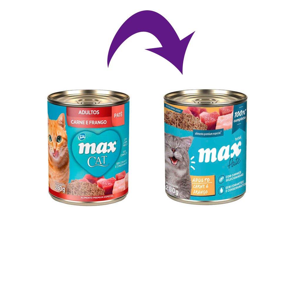 Patê Total Max Carne E Frango Para Gatos Adultos - 280 G - Carrefour