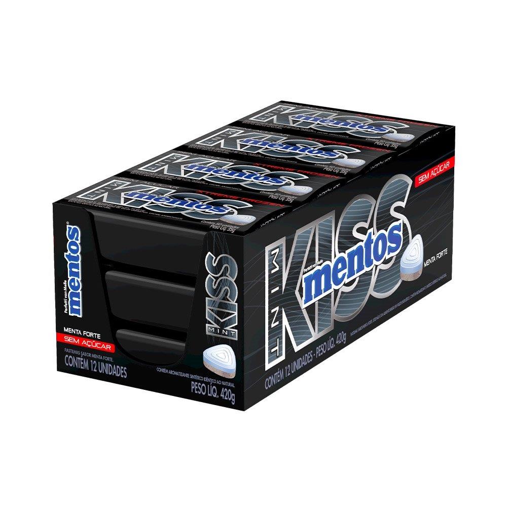 Bala Mentos Kiss Menta Forte 35g Embalagem Com 12 Unidades - Carrefour