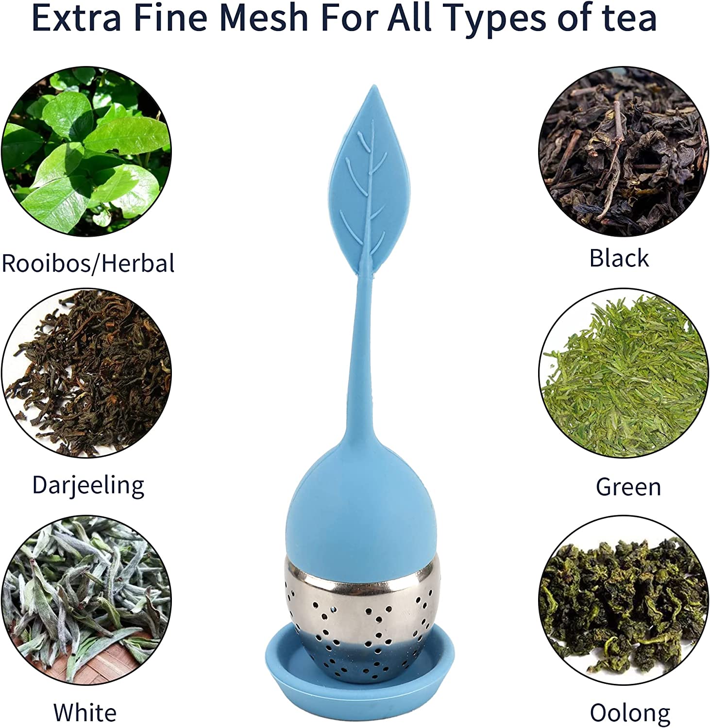 Infusores De Chá De 4 Pacotes Para Chá Solto, Punho De Silicone ...