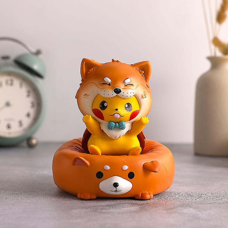 Pokemon Anime Pikachu Cos Branco Amarelo Shiba Inu Action Figu - Carrefour