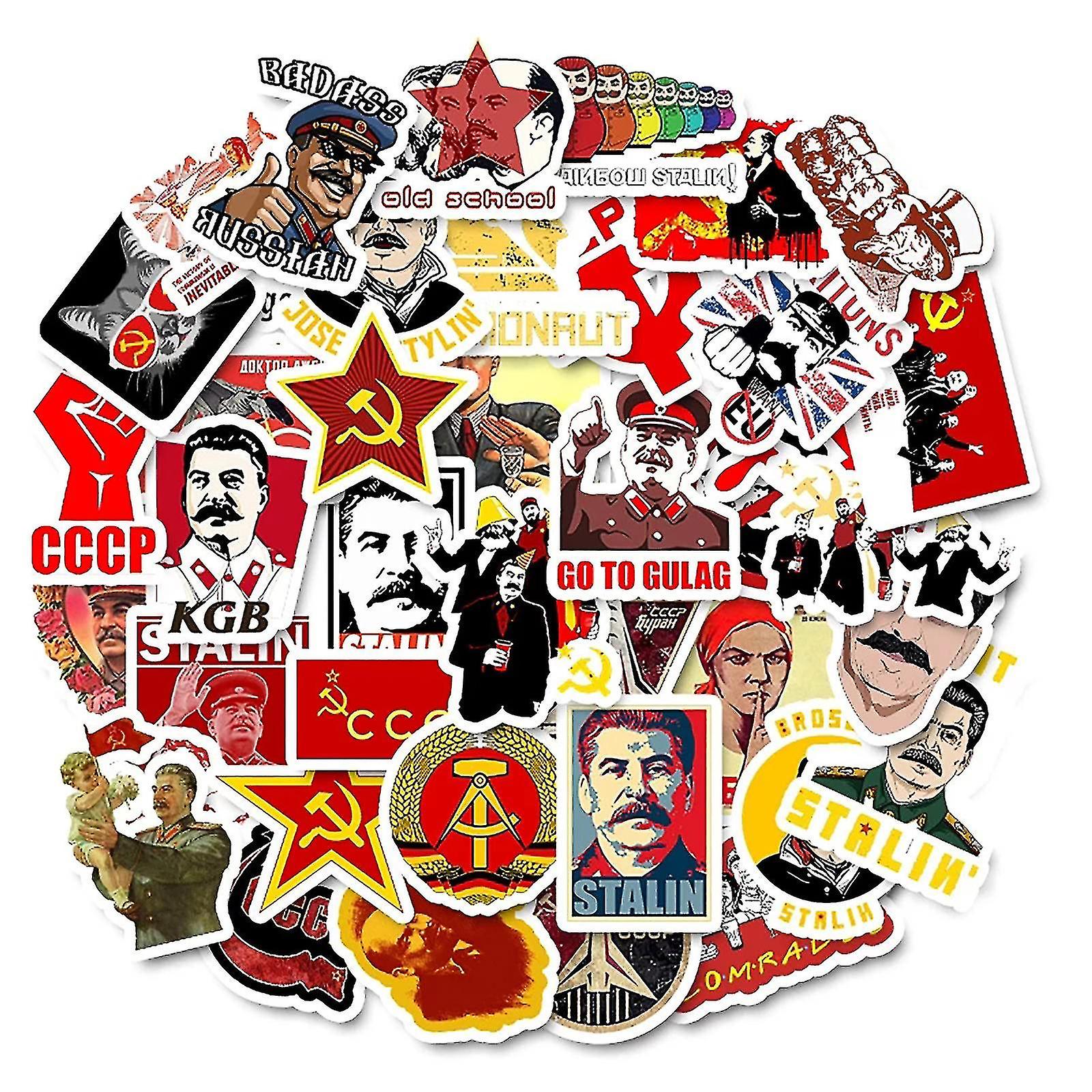 50 Pcs União Soviética Mista Stalin Ussr Cccp Het Adesivos Wate - Carrefour