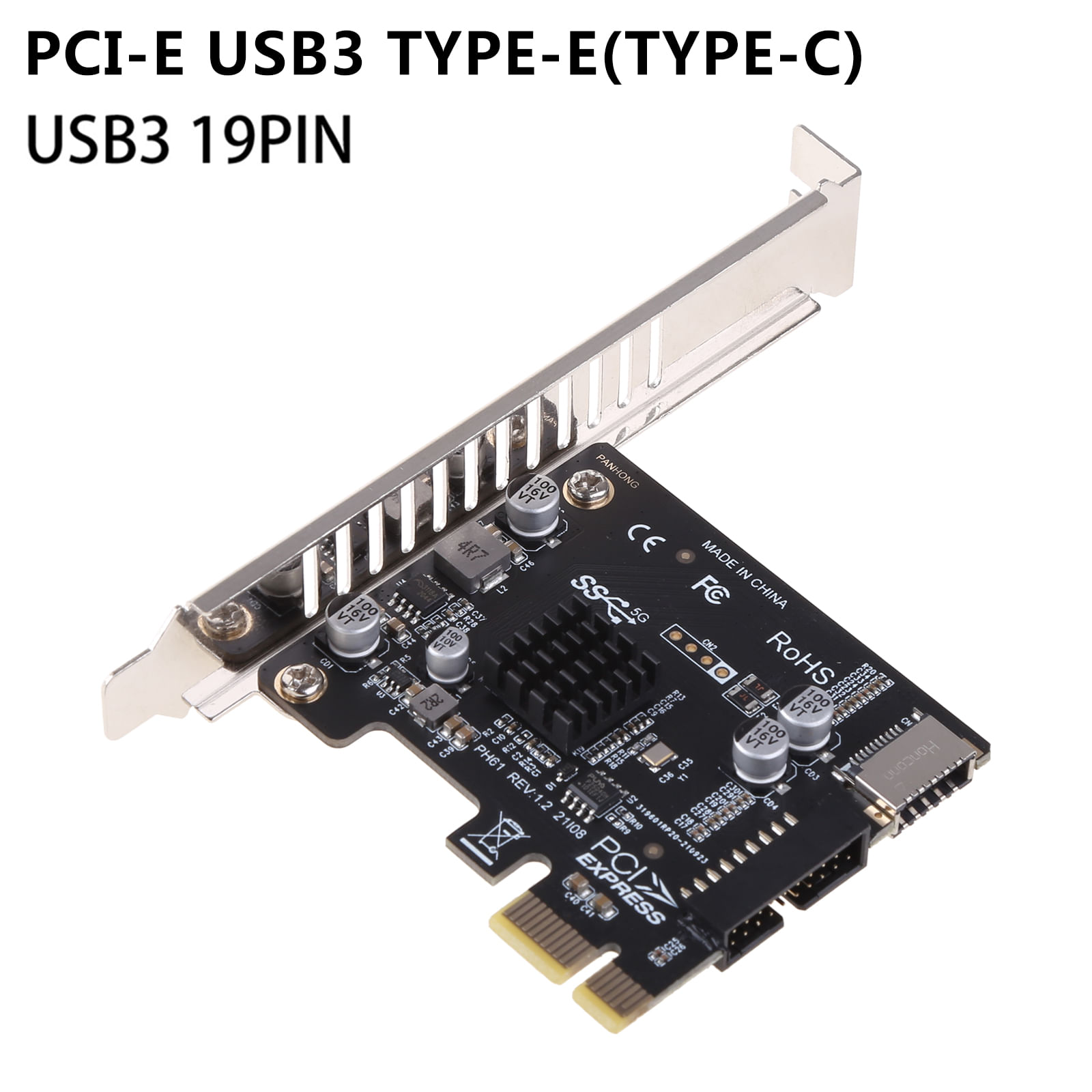 Pcie Usb 3.0 Placa Pci Expree Para Tipo-e Usb3 19p Placa De Expansão ...