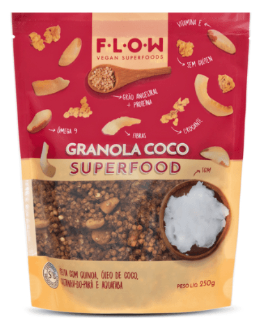 Kit 3x: Granola Superfood Quinoa E Coco Sem Glúten Flow 250g - Carrefour