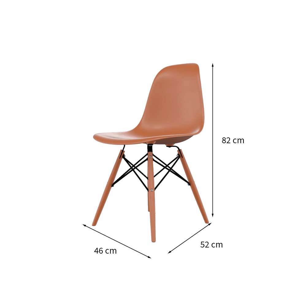 Cadeira Eames Dsw Terracota - Carrefour