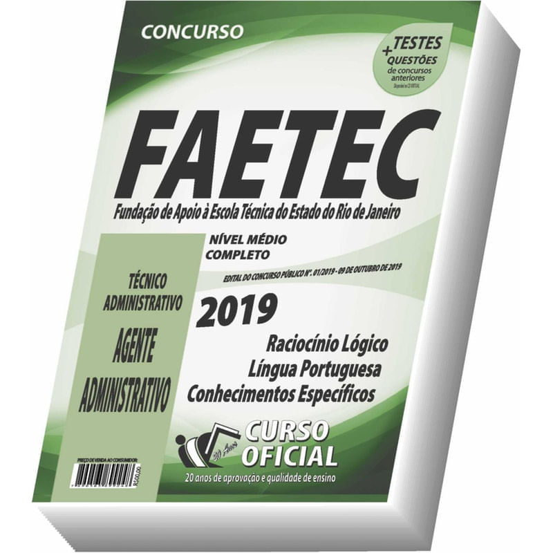 Apostila Faetec - Agente Administrativo - Carrefour