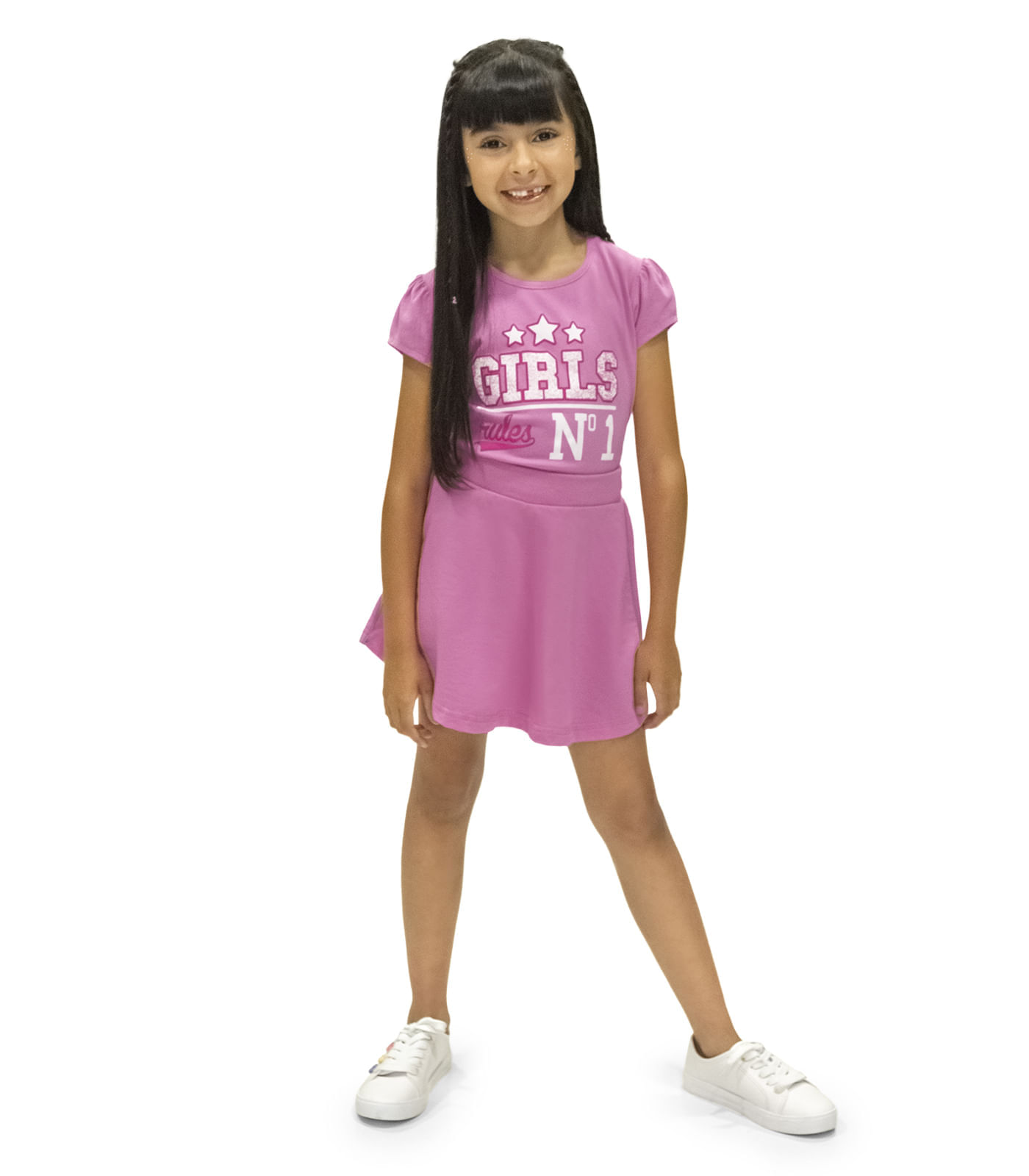 Conjunto Girls Blusa Com Shorts Saia Rovitex Kids Rosa 16 - Carrefour