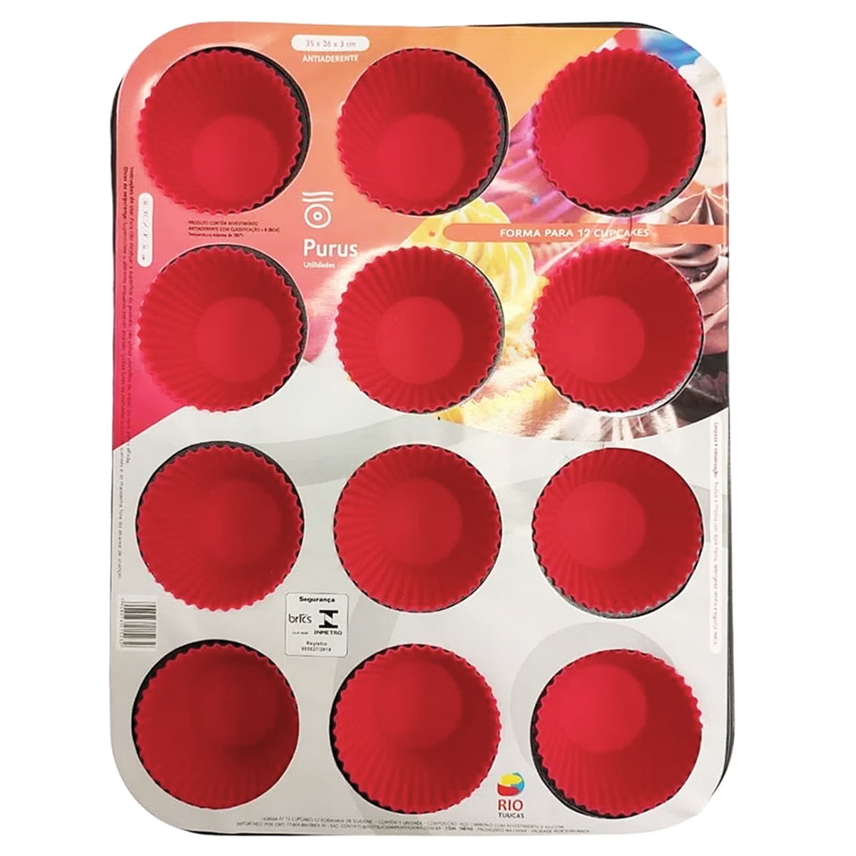 Forma de Cupcake 12 cavidades com Forminhas de Silicone 35cm Irá ajudar ...