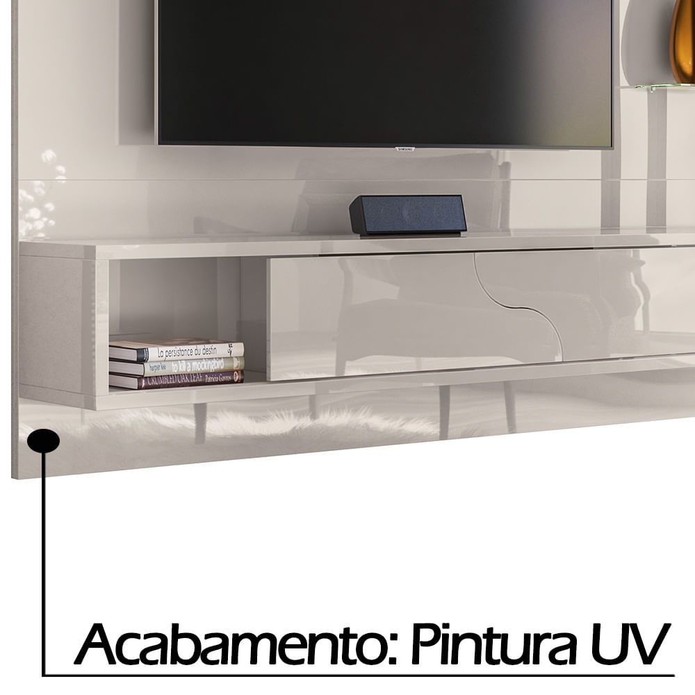 Painel Supreme Com 2 Portas Tv 60 Polegadas Off White/tauari 162x183x33 ...